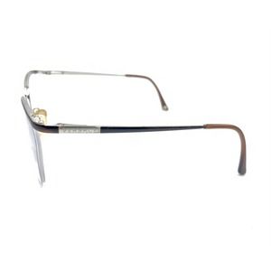 Versace | Accessories | Versace 188 1287 Brown Silver Metal Half Rim ...